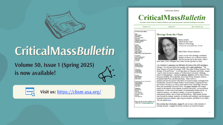 Critical Mass 50(1) – Spring 2025 – Collective Behavior & Social Movements